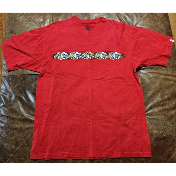 Speedo | Shirts | Speedo Tshirt Red Floral Pattern Hawaiian Style Mens ...